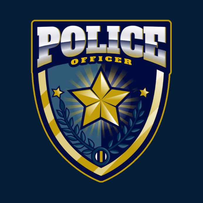 Placeit - Gaming Logo Maker Featuring a Police Badge Graphic