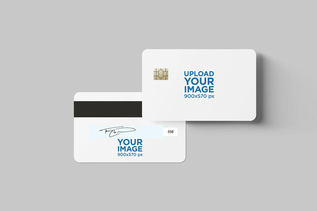 Placeit - Credit Card Mockup Featuring Both Views