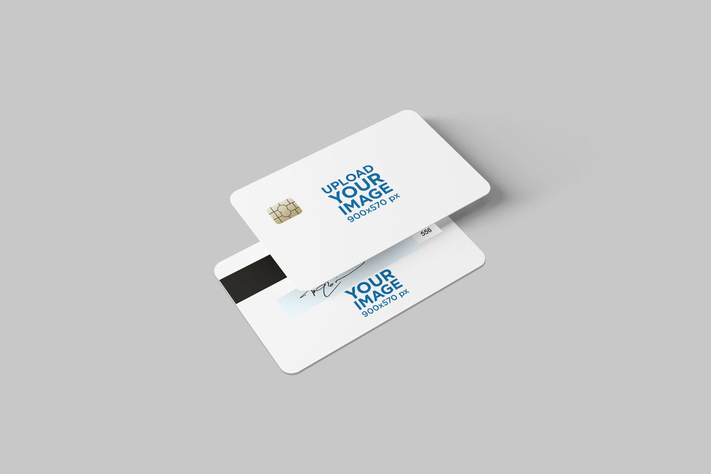 Placeit - Both Sides Mockup of a Credit Card