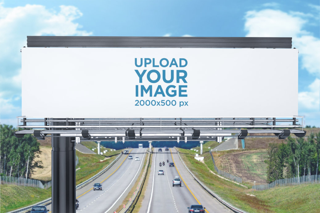 Placeit - Mockup of a Billboard Placed over a Highway