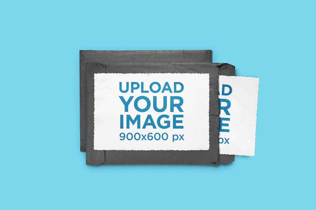 Placeit - Mockup of Two Postcards with a Vintage Photo Look
