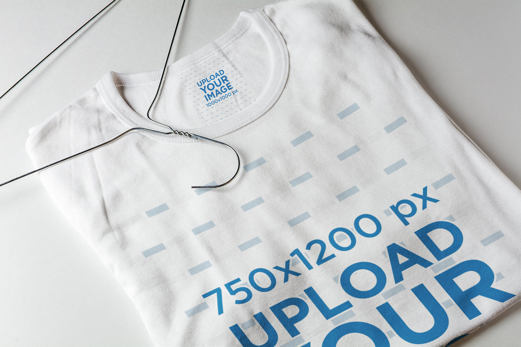Placeit - Inside Label Mockup Featuring a Customizable T-Shirt