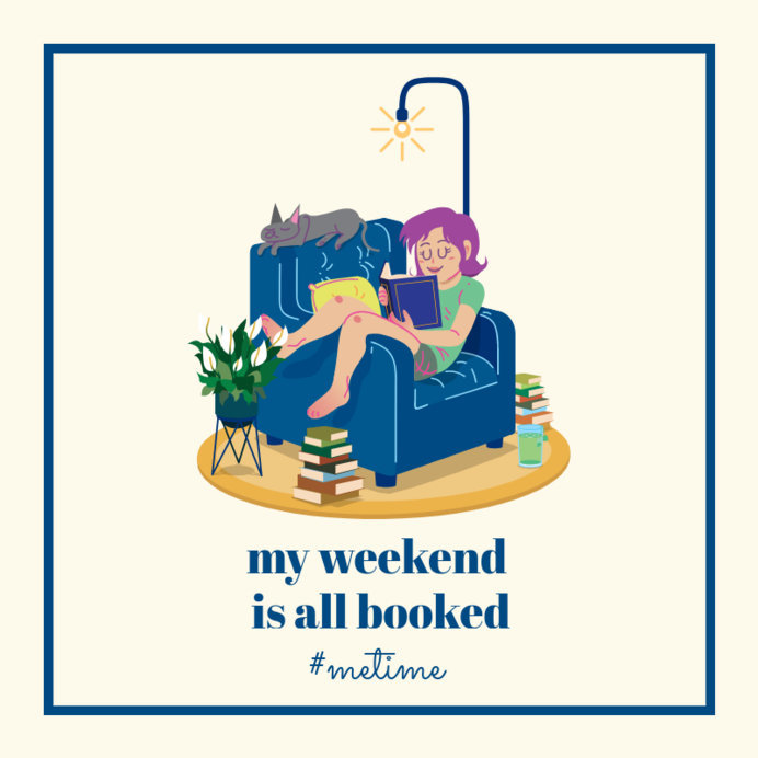 Placeit - Mindful Facebook Post Template with an Adorable Illustration