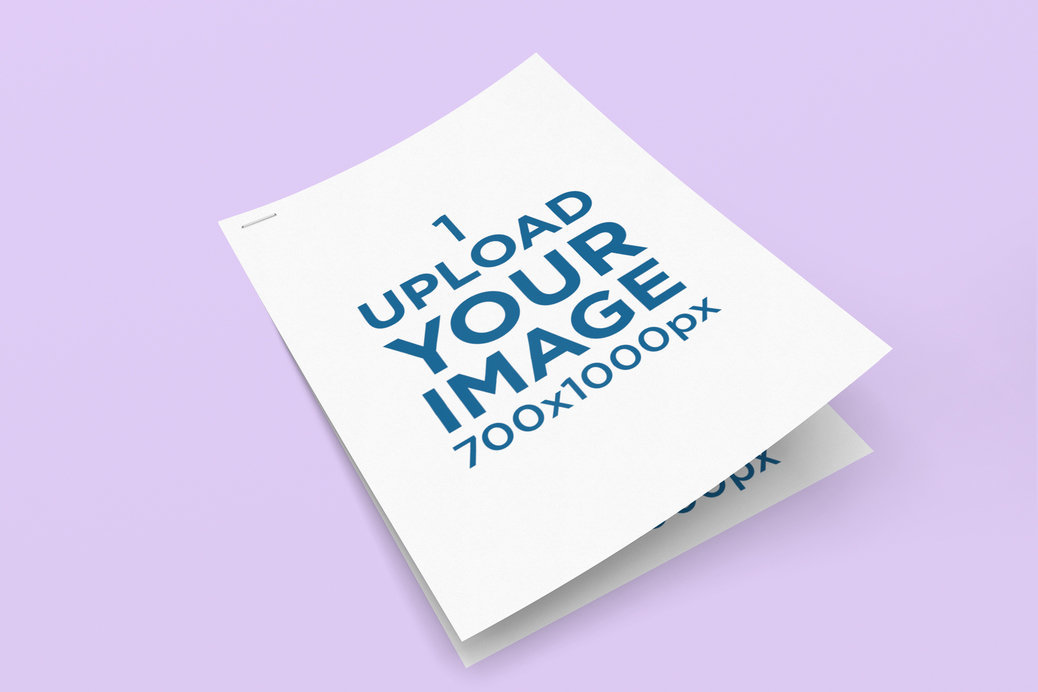 Placeit - Letterhead Mockup of a Stapled Document in a Minimalistic Setting