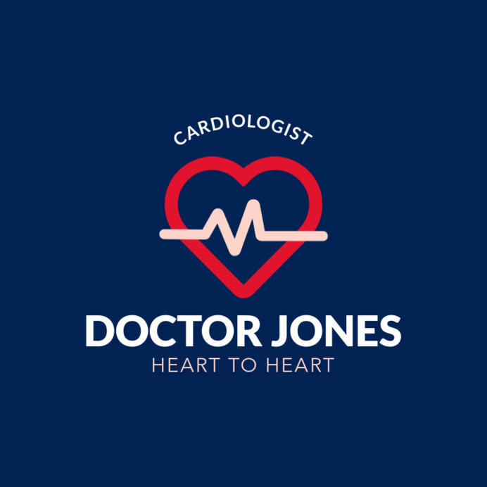 Placeit - Cardiologist Logo Maker with a Heartbeat Icon