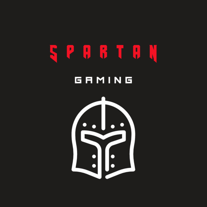 Placeit - Minimalist Gaming Logo Maker with a Warrior Helmet Icon