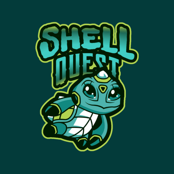 Placeit - Gaming Logo for a Fantasy Game with a Cute Turtle