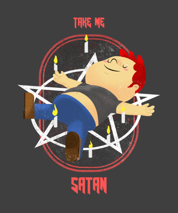 Placeit - T-Shirt Design Template Featuring a Kid Doing Dark Magic