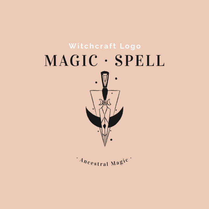 Placeit - Witchcraft Logo Design Template with a Witchy Graphic