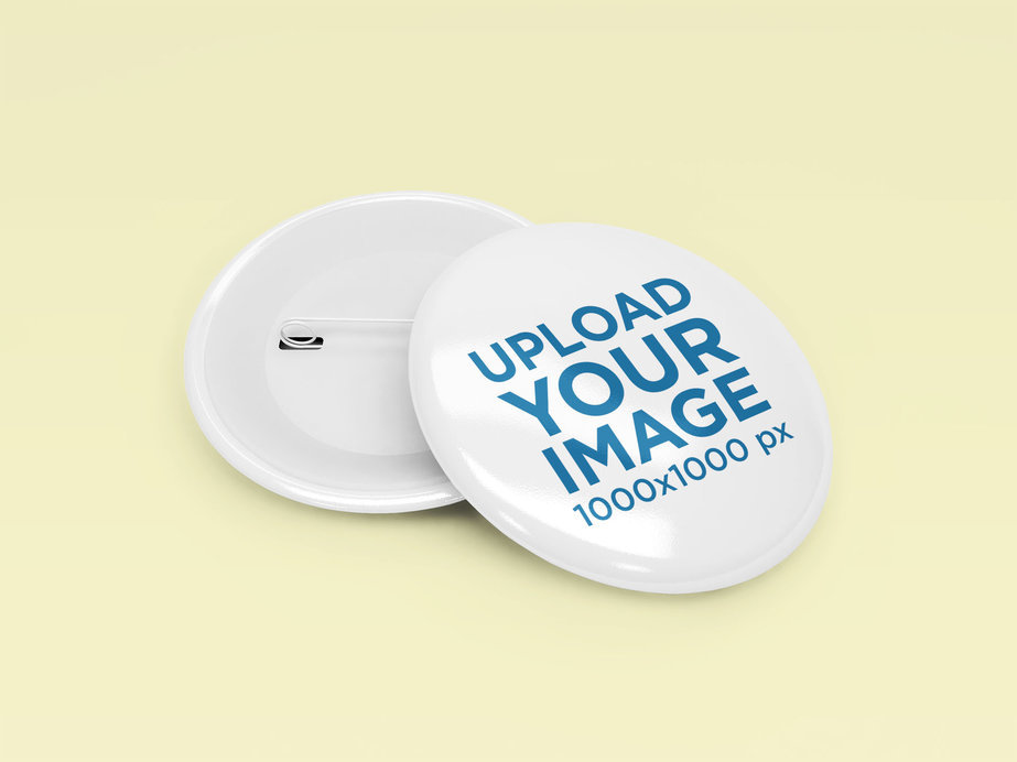Placeit - Button Mockup Featuring a Customizable Backdrop