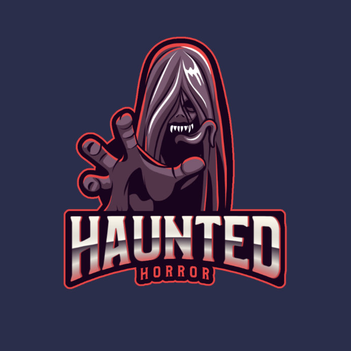Placeit - Horror-Gaming Logo Template with a Haunted Creature Graphic