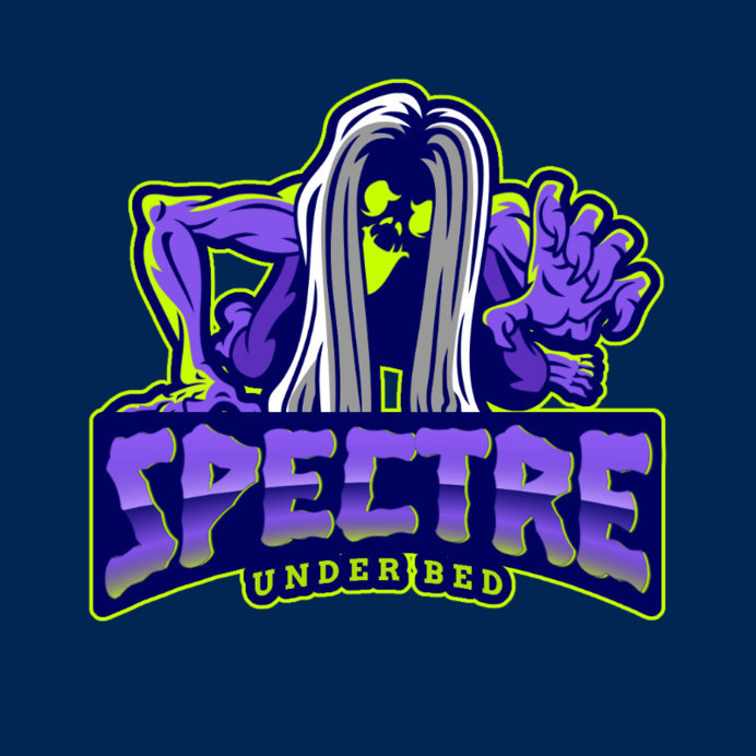 Placeit - Terror-Themed Logo Template with an Evil Specter Graphic