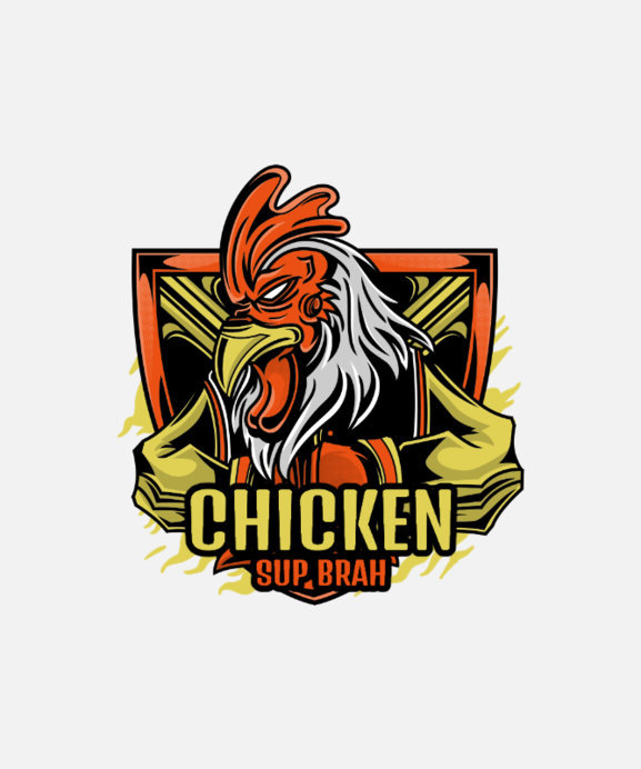 Placeit - T-Shirt Design Maker Featuring a Boxing Chicken Clipart