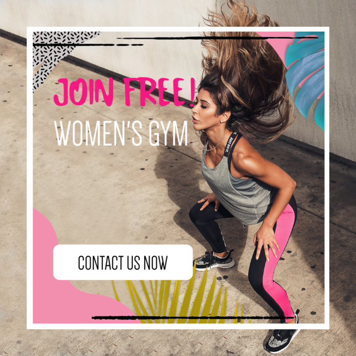 Placeit - Ad Banner Template for a Women's Gym