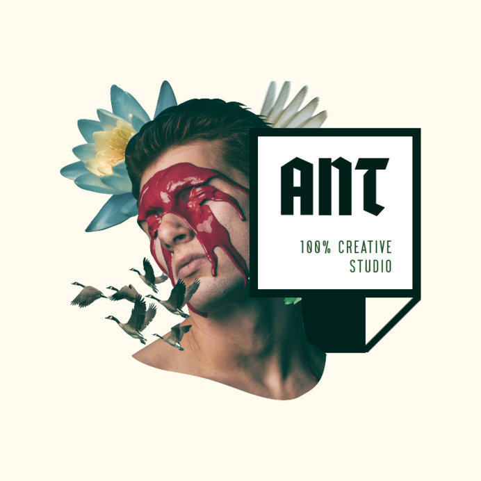 Placeit - Studio Logo Template with a Collage Style