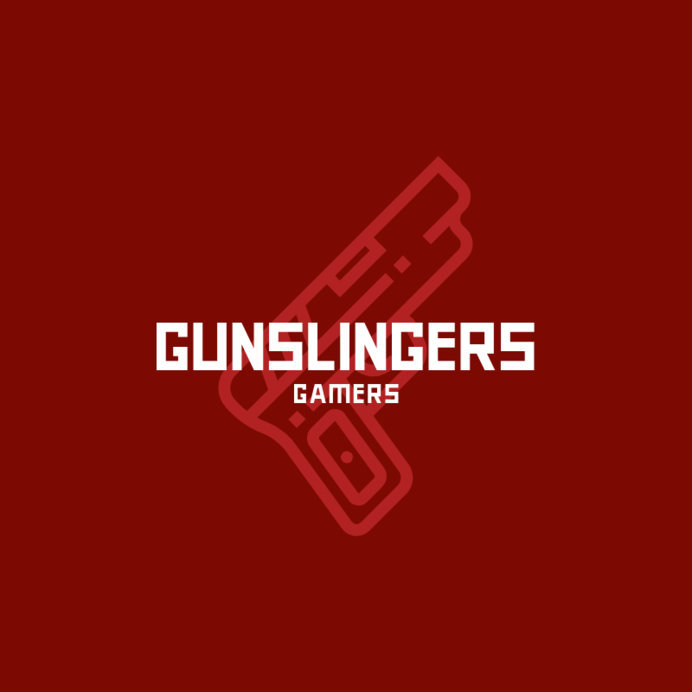 Placeit - War-Themed Gaming Logo Maker with a Handgun Icon