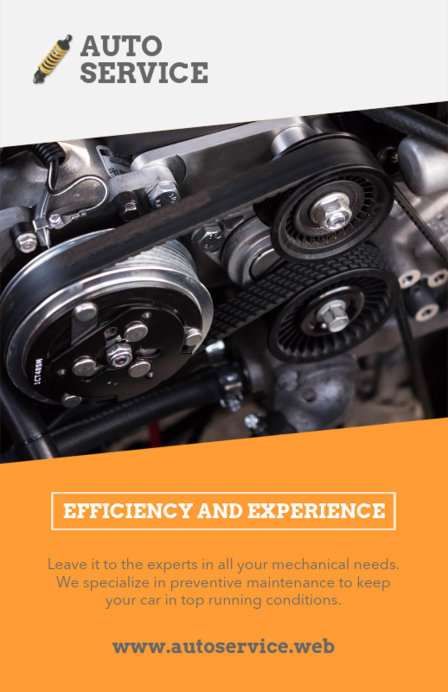 Placeit - Automotive Service Flyer Template with a Gear Picture
