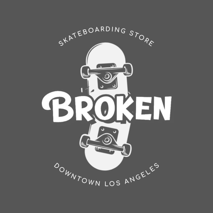Placeit - Cool Logo Maker with the Illustration of a Broken Skateboard