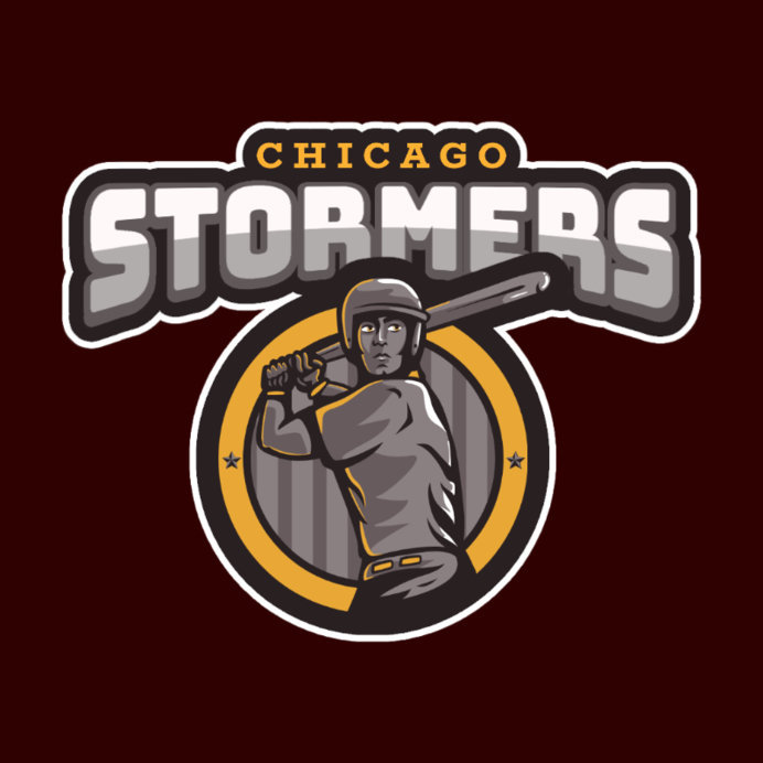 Placeit - Logo Maker with a Baseball Player Illustration