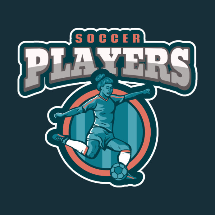 Placeit - Soccer Team Logo Maker Featuring a Female Player
