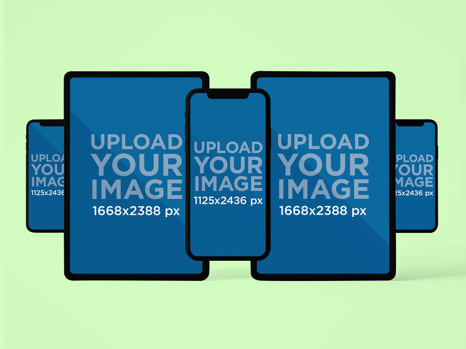 Placeit - Responsive Mockup of a Composition of iPhone 11 Pro and iPad Pro