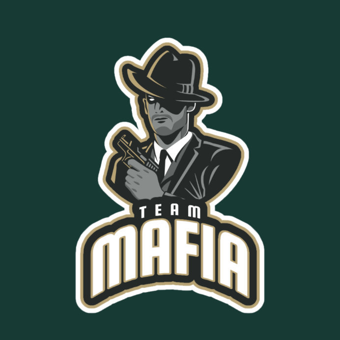 Placeit - Gaming Logo Generator Featuring a Mafia Gangster Clipart