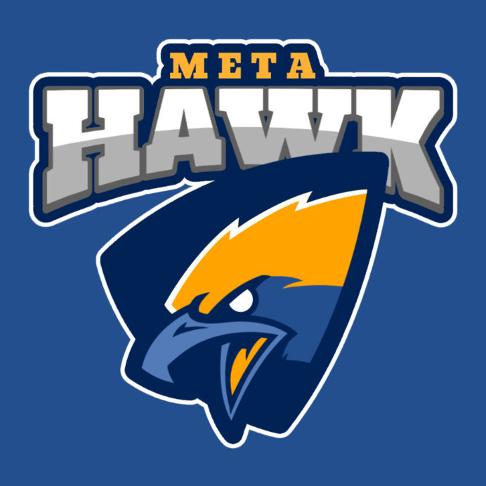 Placeit - Sports Logo Template Featuring an Aggressive Hawk Clipart