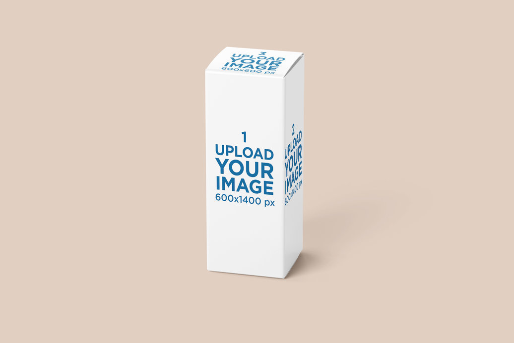 Placeit - Mockup of a Cosmetic Box Packaging with Customizable Background