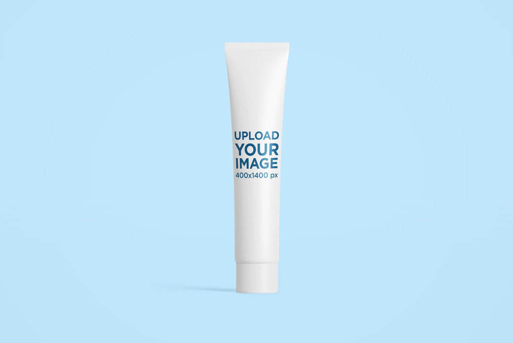 Placeit - Cosmetic Tube Mockup Featuring a Solid Color Backdrop