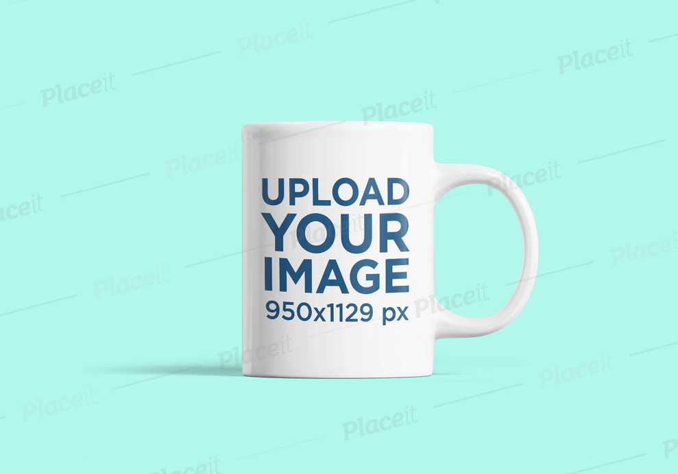 Placeit - Simple Coffee Mug Mockup Featuring a Customizable Background