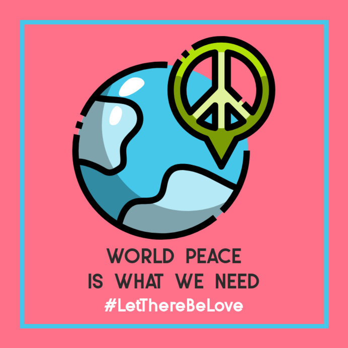 Placeit - Facebook Post Template with a World Peace Quote