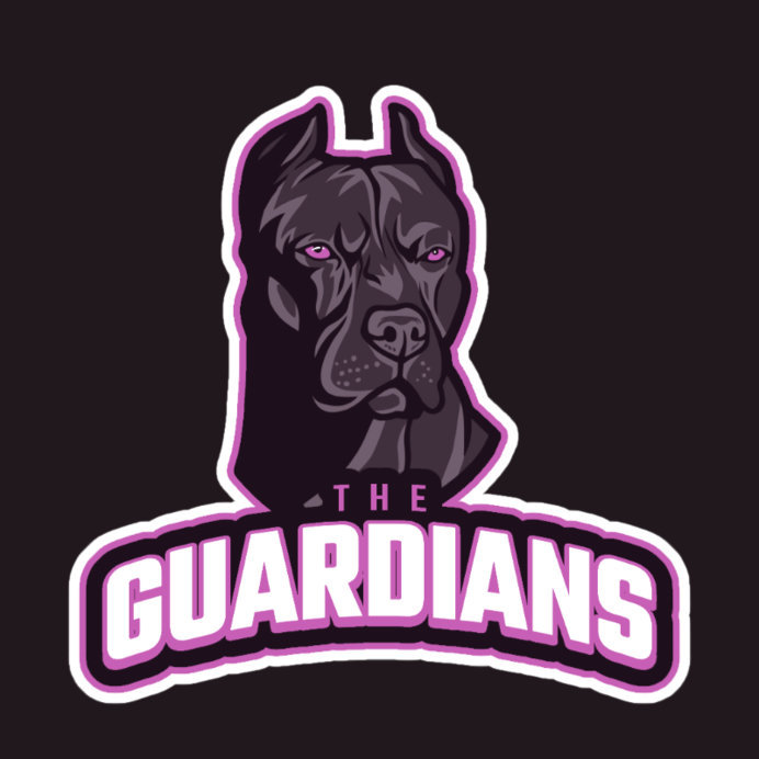 Placeit - Sports Logo Template Featuring an Aggressive Guardian Dog
