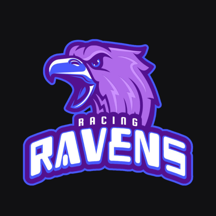 Placeit - Gaming Logo Maker Featuring a Screeching Raven Graphic