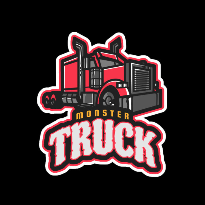 Placeit - Gaming Logo Template Featuring a Truck Clipart