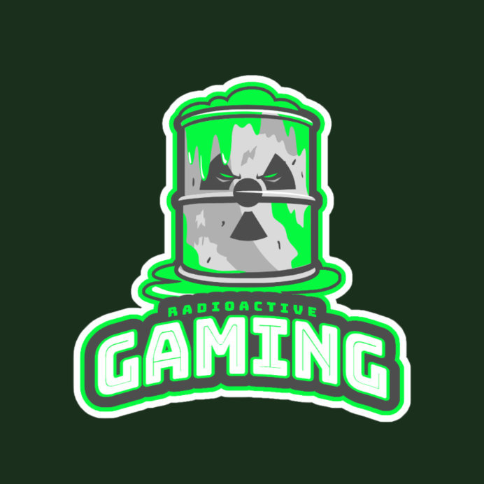 Placeit - Gaming Logo Template Featuring a Radioactive Barrel