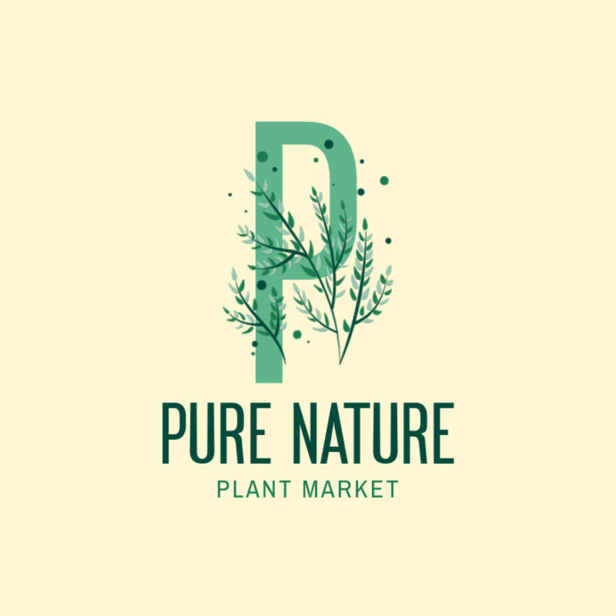 Placeit - Botanical Monogram Logo Generator for Plant Markets