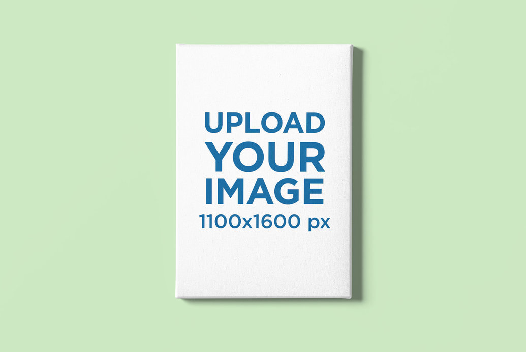 Placeit - Canvas Mockup Featuring a Plain Customizable Background