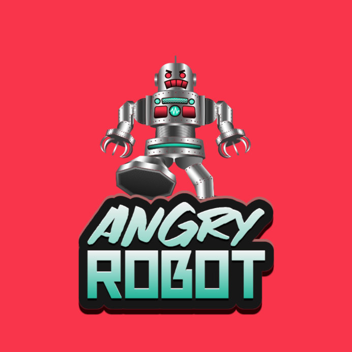 Placeit - Gaming Logo Maker Featuring an Angry Robot Inspired by Roblox