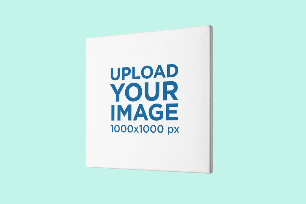 Placeit - Angled Mockup of a Canvas Placed Against a Customizable Backdrop