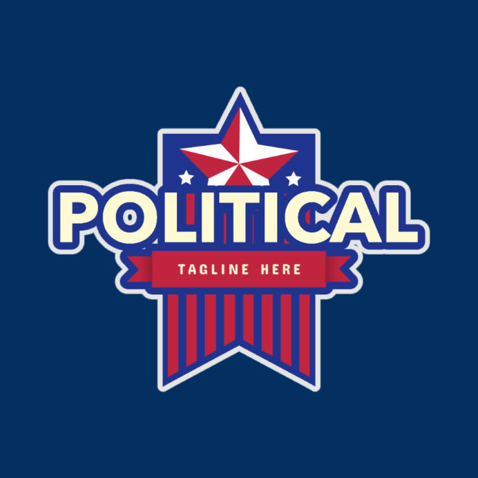 Placeit - Political Logo Maker Featuring a Star Badge Graphic