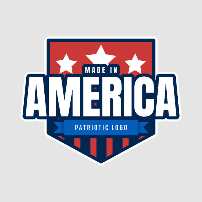 Placeit - Patriotic Logo Template Featuring an American Badge Graphic