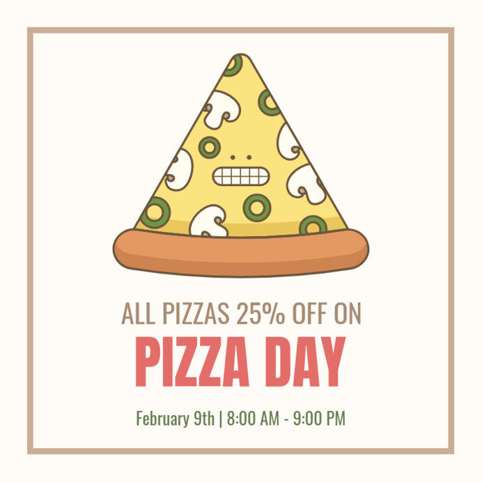 Placeit - Facebook Post Generator for a Pizza Day Promo