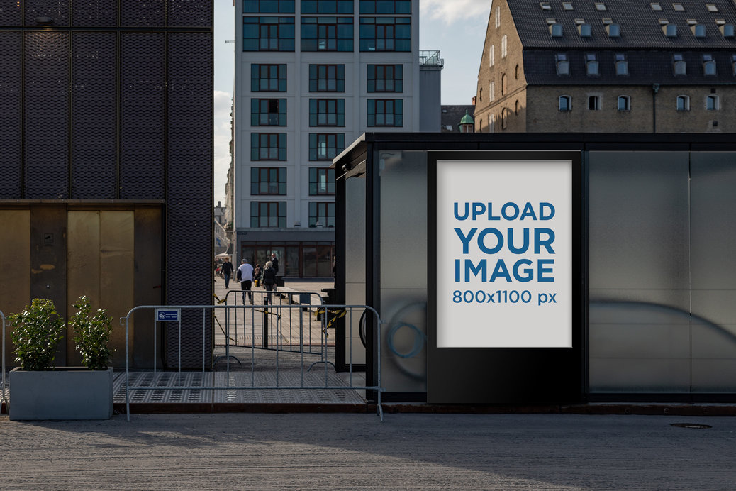 Placeit - Mupi Mockup Featuring a Metro Station