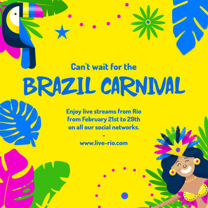 Placeit - Instagram Post Maker with a Brazil Carnival-Themed Frame