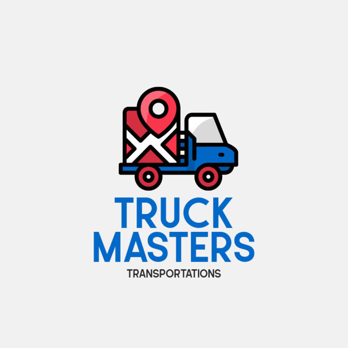 Placeit - Logo Maker for a Transportation Company with Simple Truck Icons