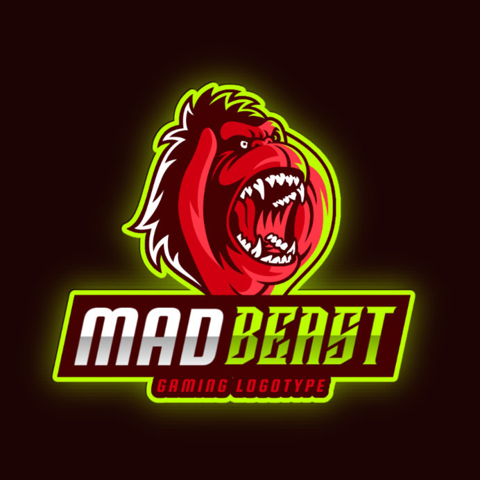 Placeit - Gaming Logo Creator with a Mad Monkey Graphic