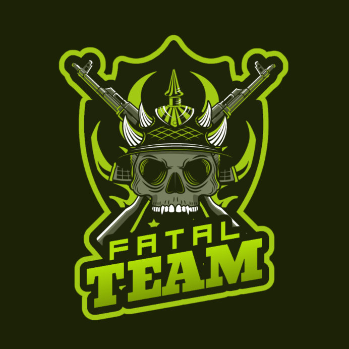 Placeit - Shooting Game Logo Maker with the Graphic of a Skull with a ...