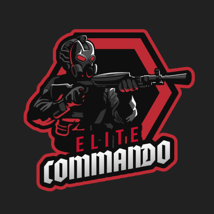 Placeit - Gaming Logo Maker Featuring an Armed Masked Character