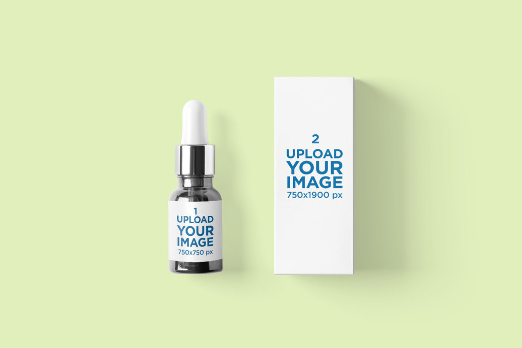 Placeit - Mockup of a Modern Dropper and Its Box