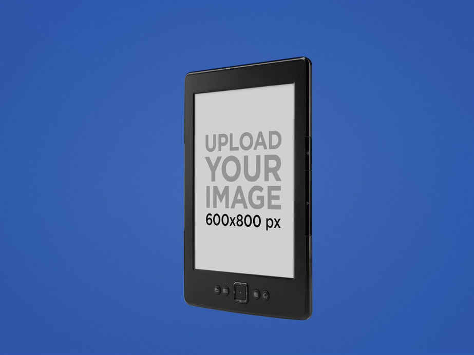 Placeit - Angled Amazon Kindle Mockup Over a Null Background